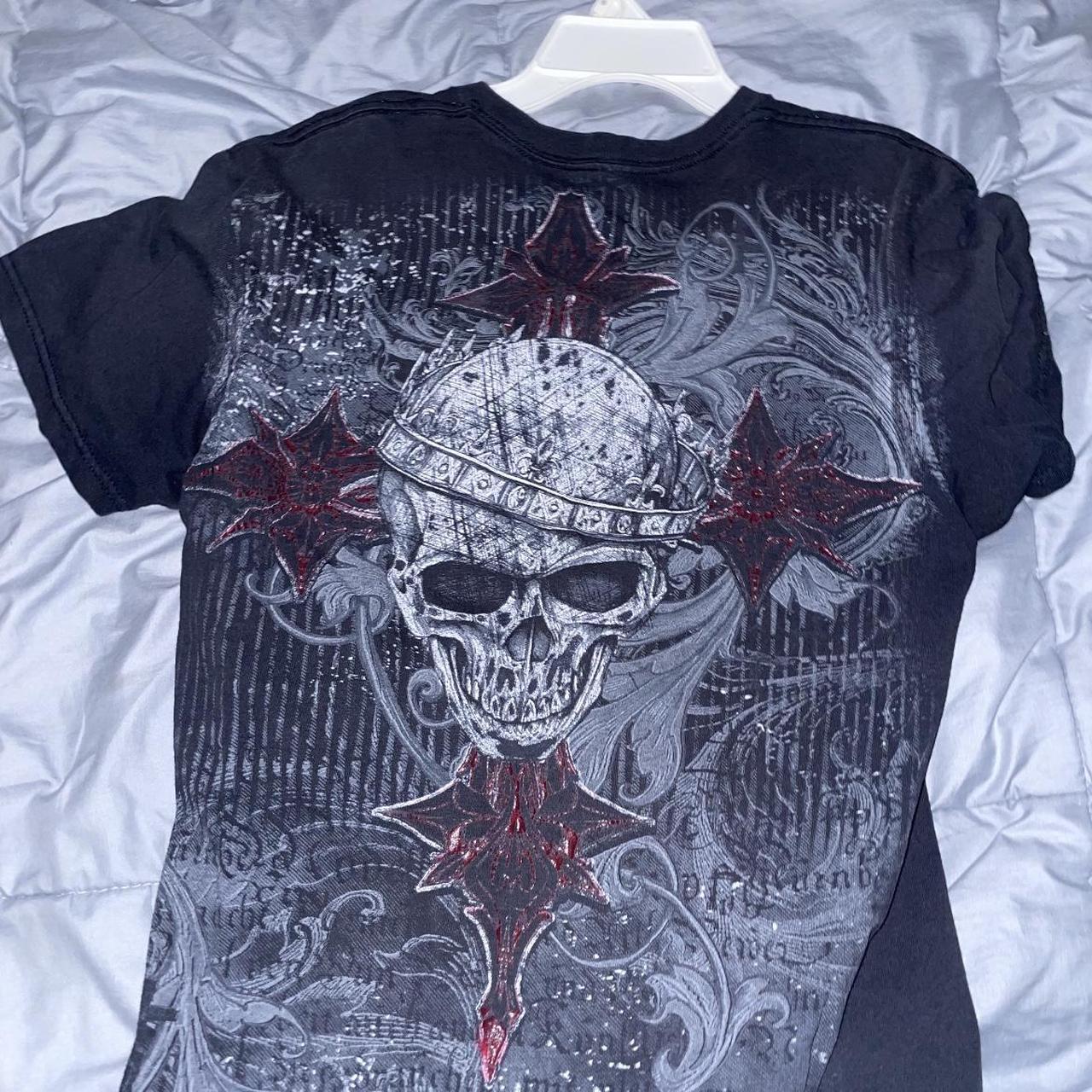 Insane y2k mma skull tee Size medium Message if... - Depop