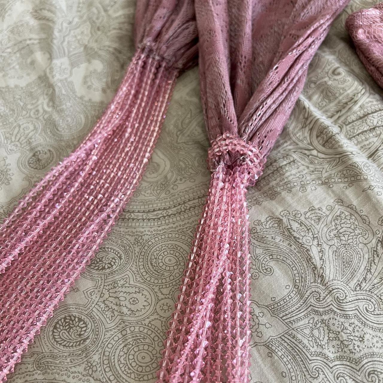 Custom made magenta 2 piece set adorned in Swarovski... - Depop