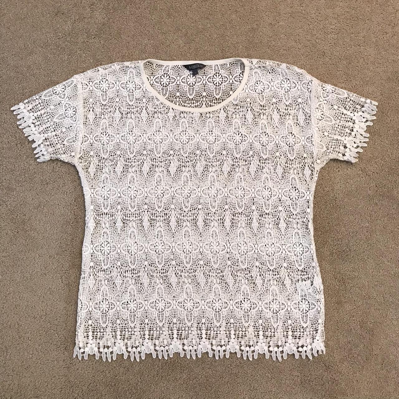 Limited Ivory Lace Top 2010s Fashion Short Sleeve... | Depop