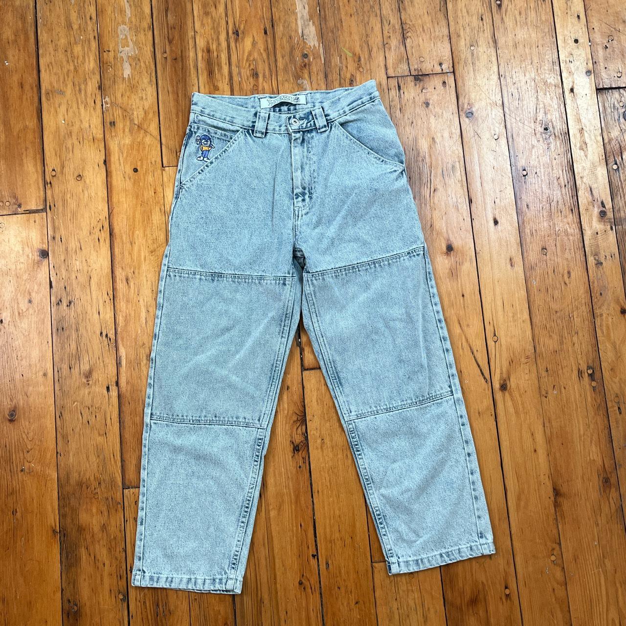 polar 93 work pants ice blue brand new 28 x 30 - Depop