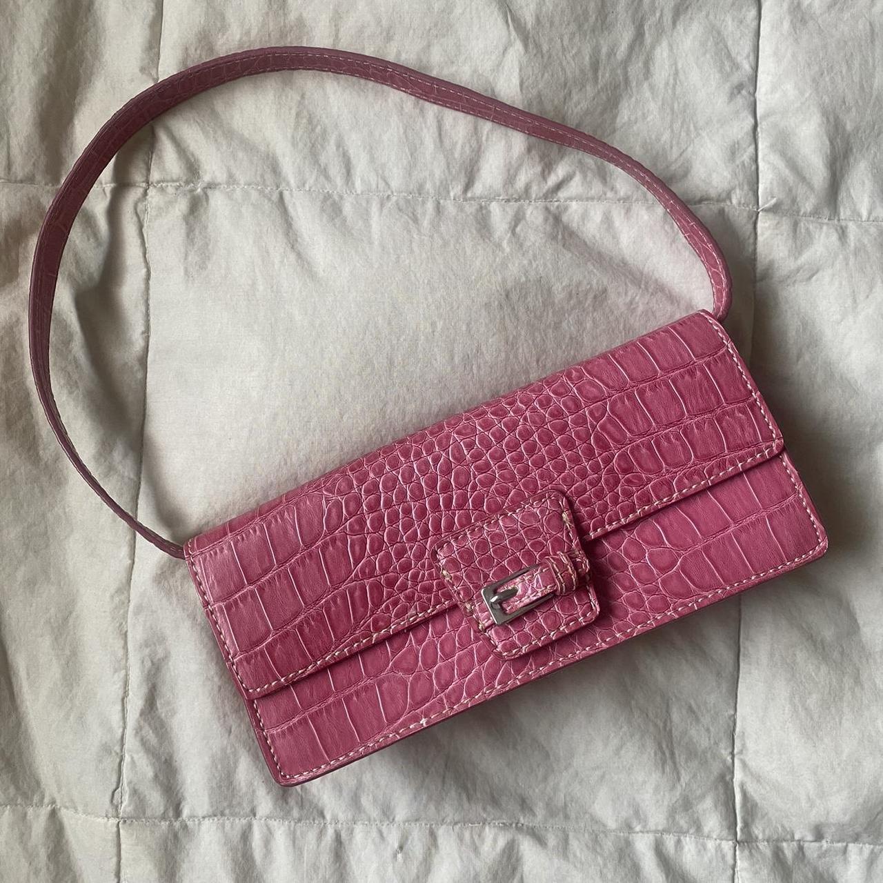 y2k mini pink purse, barbie pink tiny shoulder... - Depop