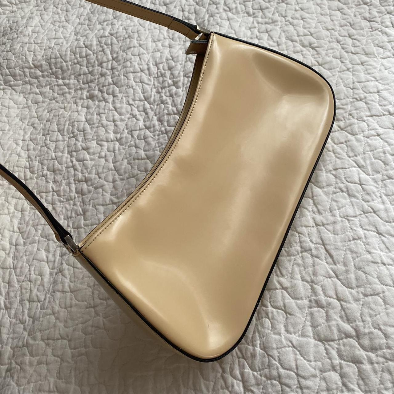 gorgeous vintage creme color shoulder purse with... - Depop