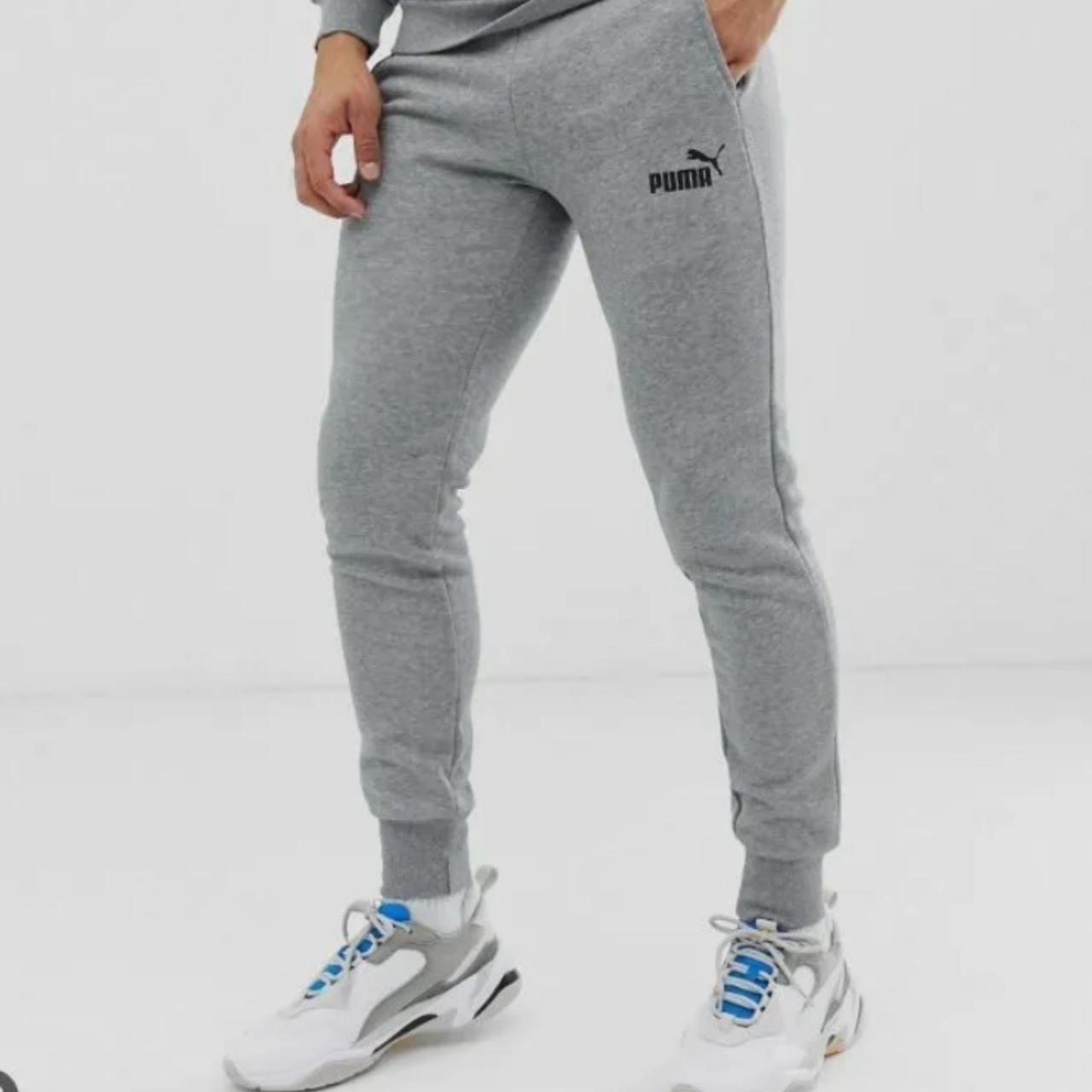 Puma grey tracksuit bottoms store