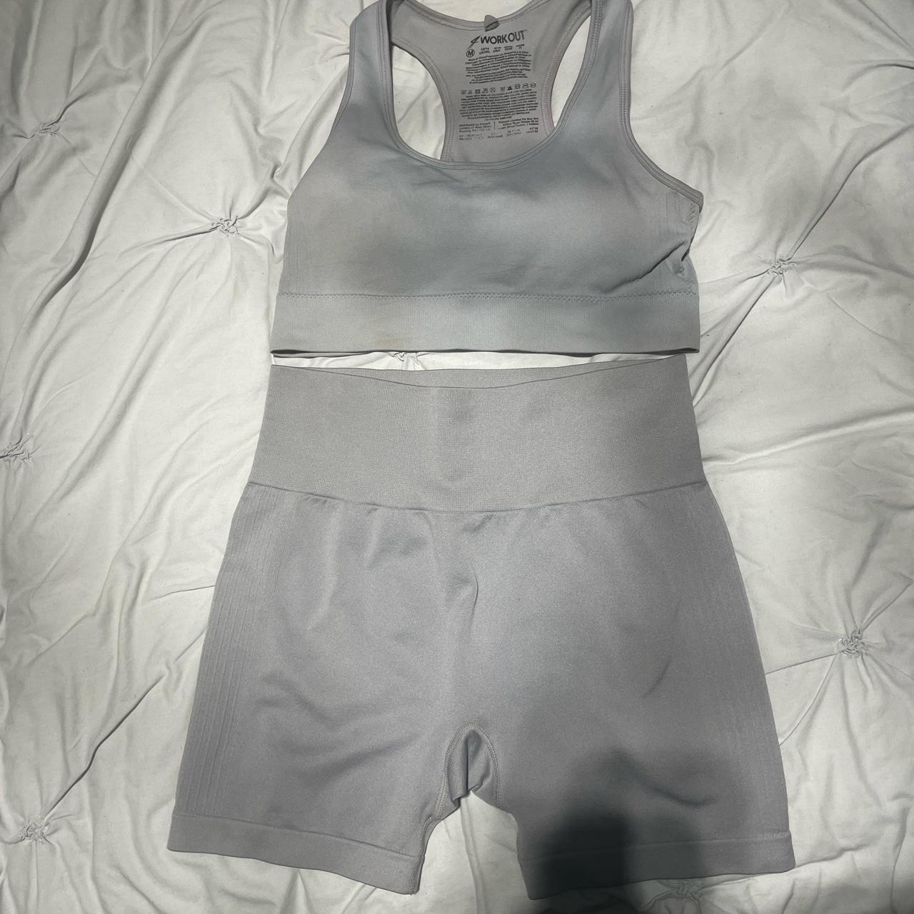 grey gym set from primark, both around a size medium... - Depop