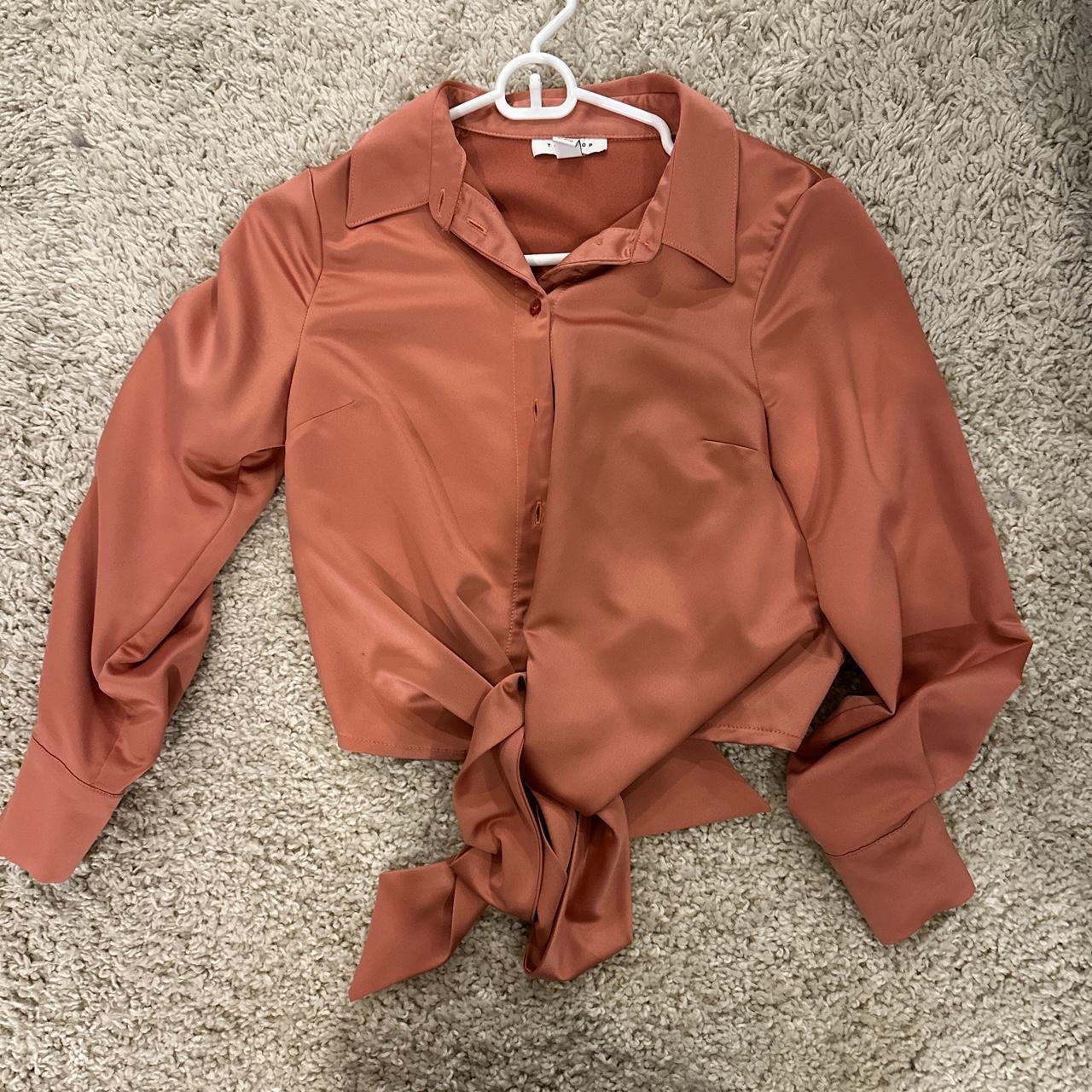 Topshop Cropped Button Up - Depop