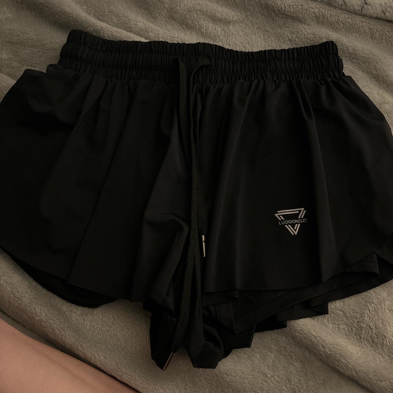 Amazon black butterfly shorts super soft perfect... - Depop