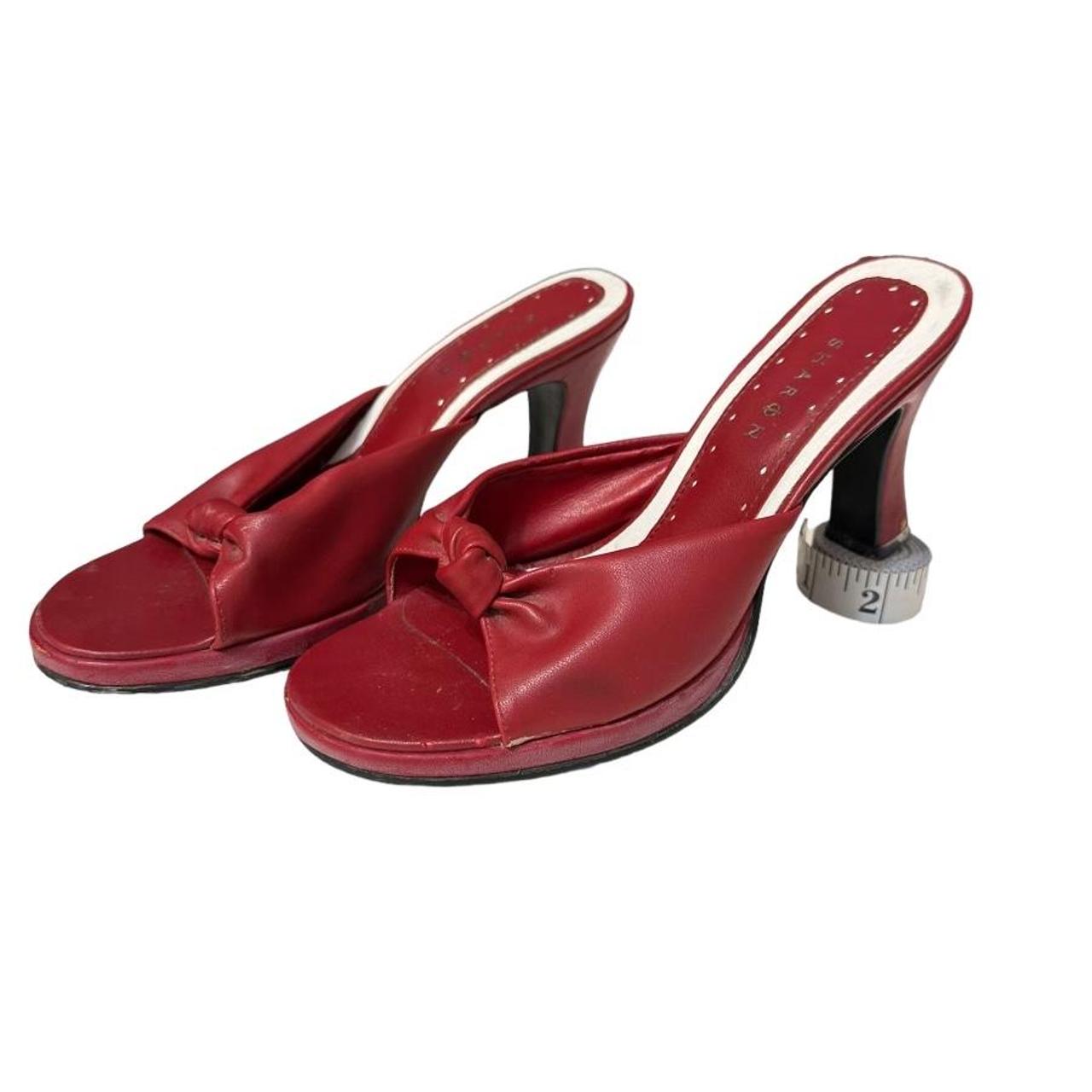 Vintage early 00’s y2k dark red Sharon heels y2k,... - Depop