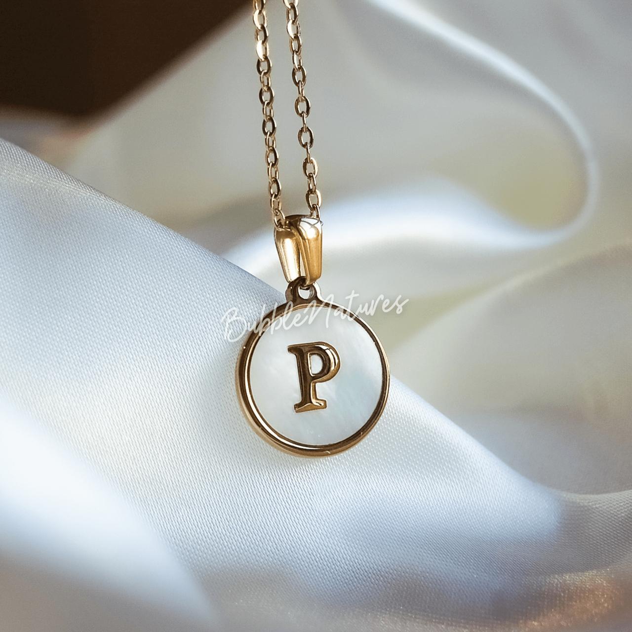 Brand New 18k Gold Plated Initial Letter Necklace,... - Depop