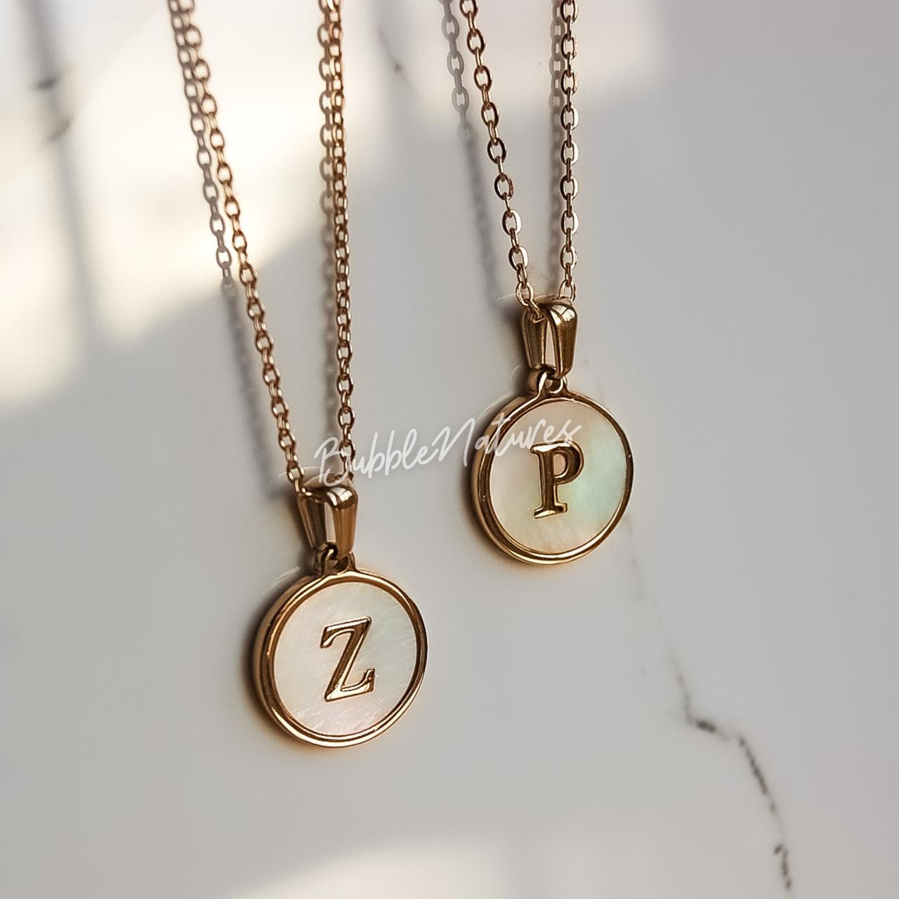 Brand New 18k Gold Plated Initial Letter Necklace,... - Depop