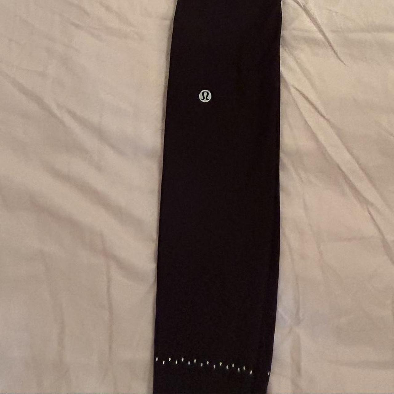 burgundy lululemon leggings with pattern -size... - Depop