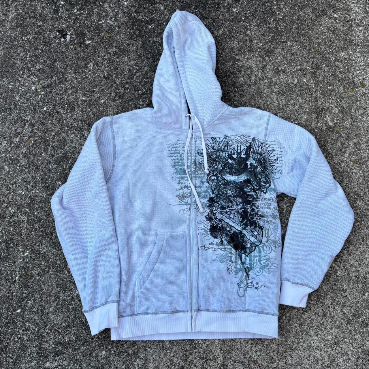 Vintage Y2K Machine Affliction Style Grunge Thermal... | Depop