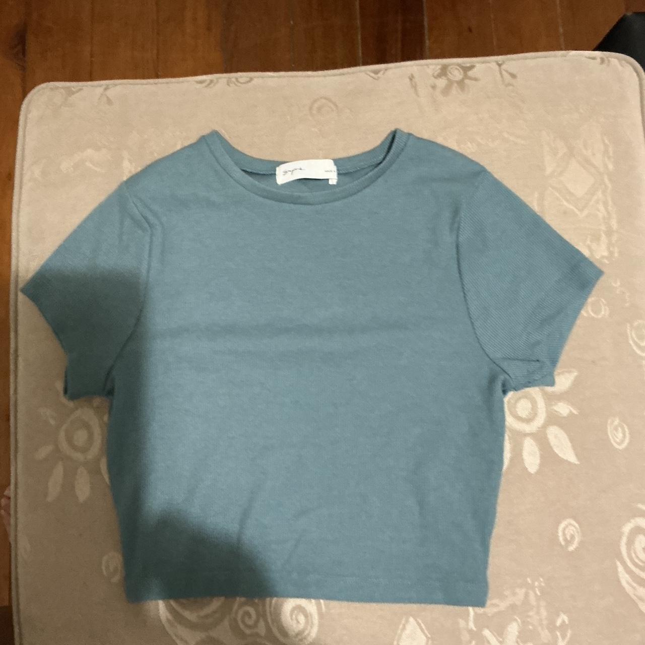 supre cotton fitted tee cropped never worn and in... - Depop