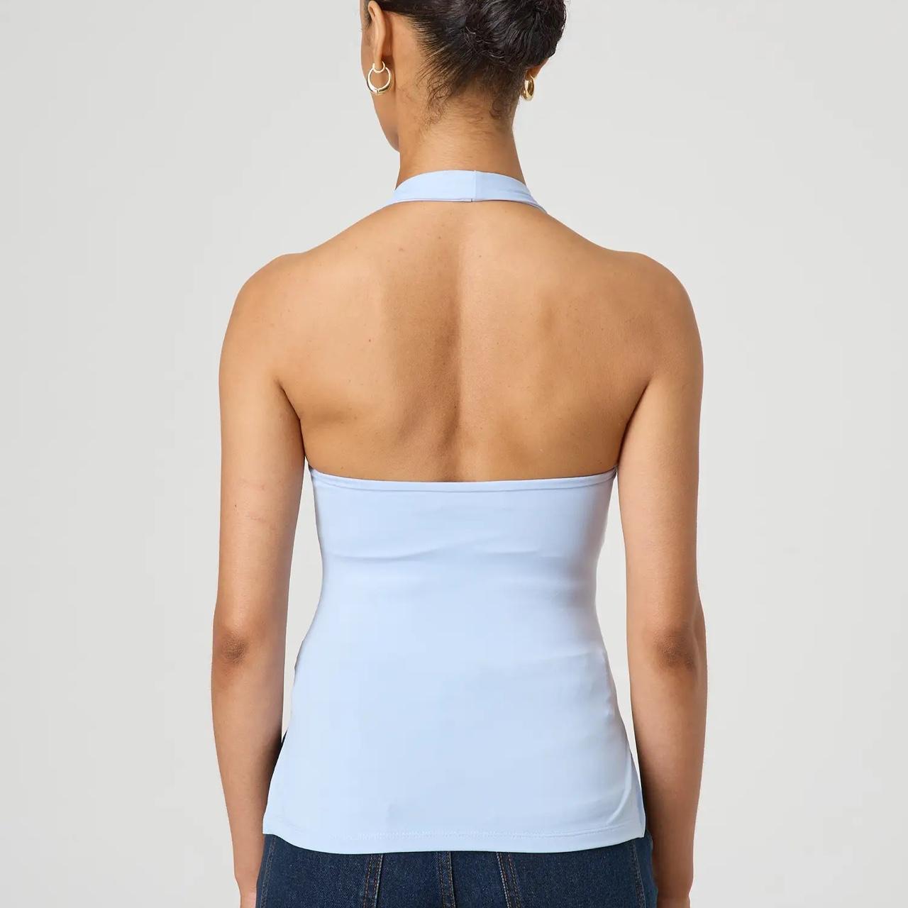 glassons supersoft scoop neck halter top in serenity... - Depop