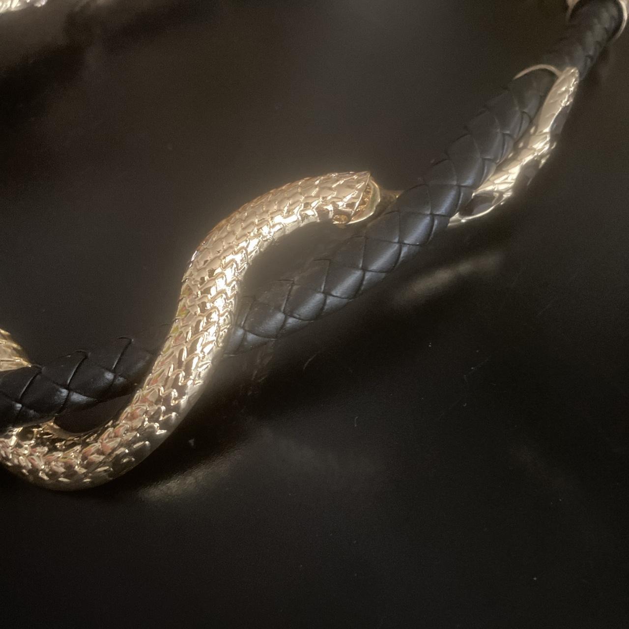 Aldo Snake head necklace with rhinestone eyes #goth... - Depop