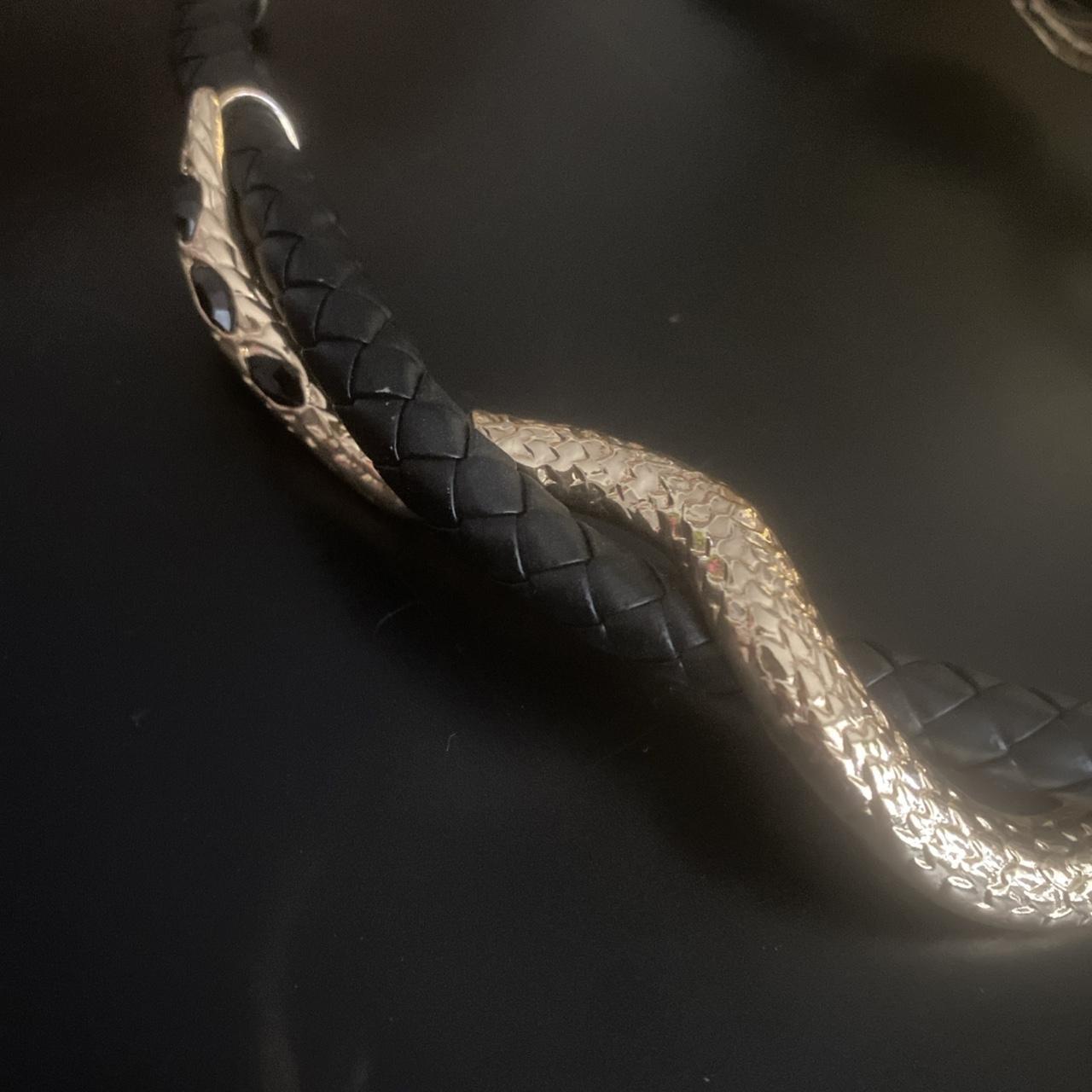 Aldo Snake head necklace with rhinestone eyes #goth... - Depop