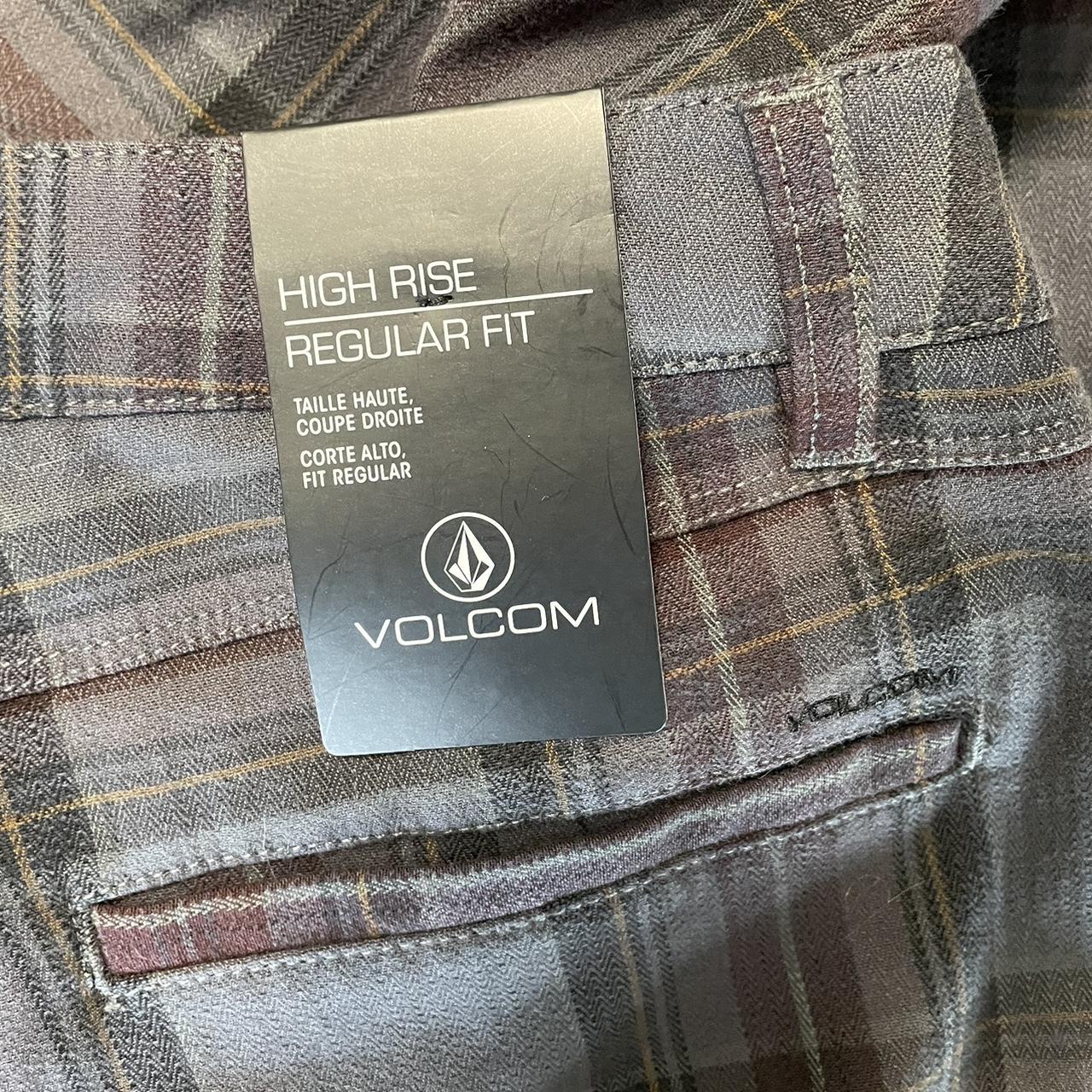 NEW WITH TAGS Volcom High Rise Straight Leg Gray... - Depop
