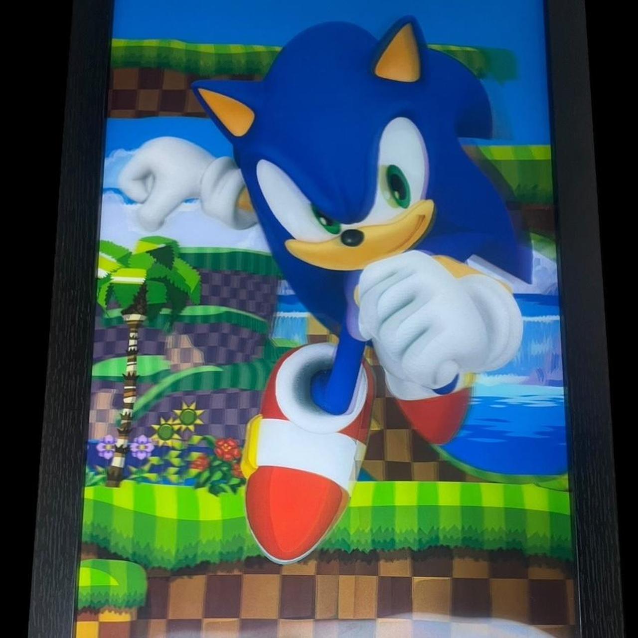 Sega Official Sonic the Hedgehog Framed Pop... - Depop