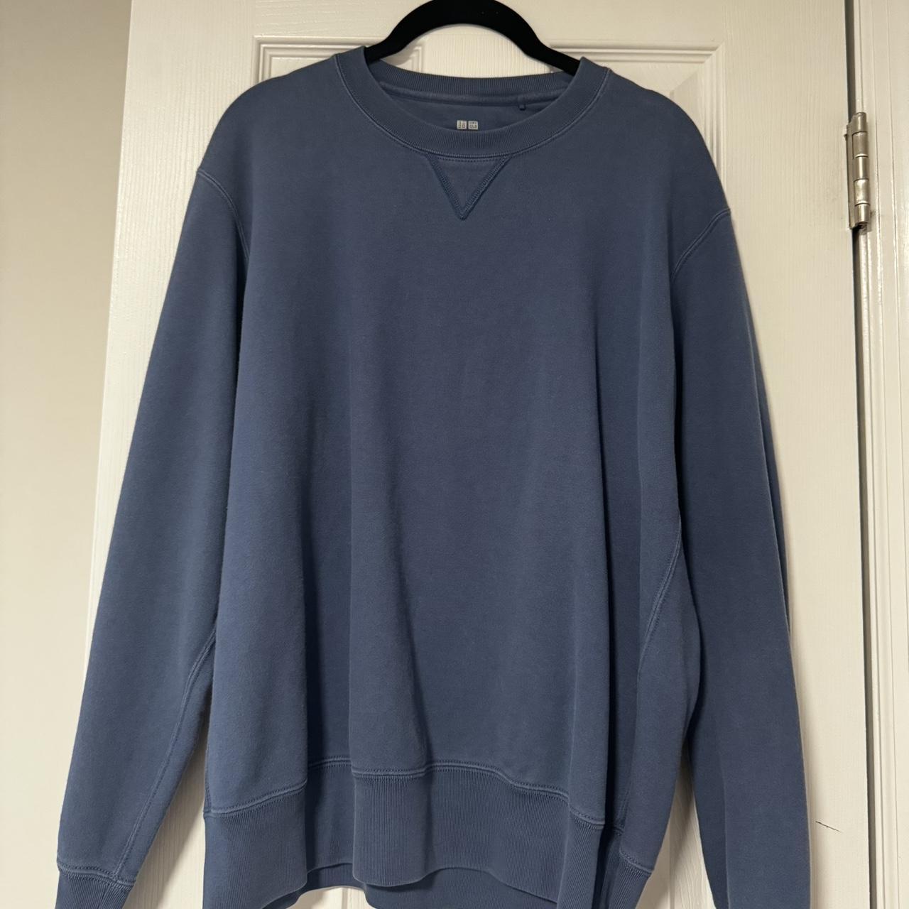 Uniqlo blue crewneck 🎀 good quality 🎀 true to size - Depop