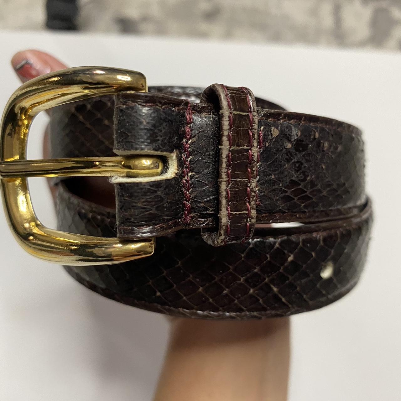 Beautiful genuine snakeskin belt. 31inches long fits... - Depop