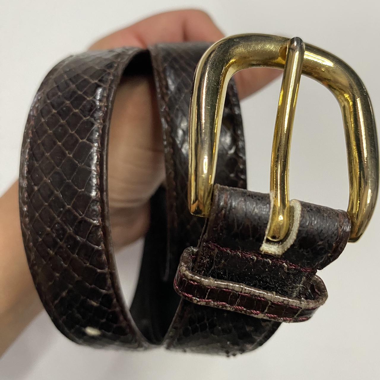 Beautiful genuine snakeskin belt. 31inches long fits... - Depop
