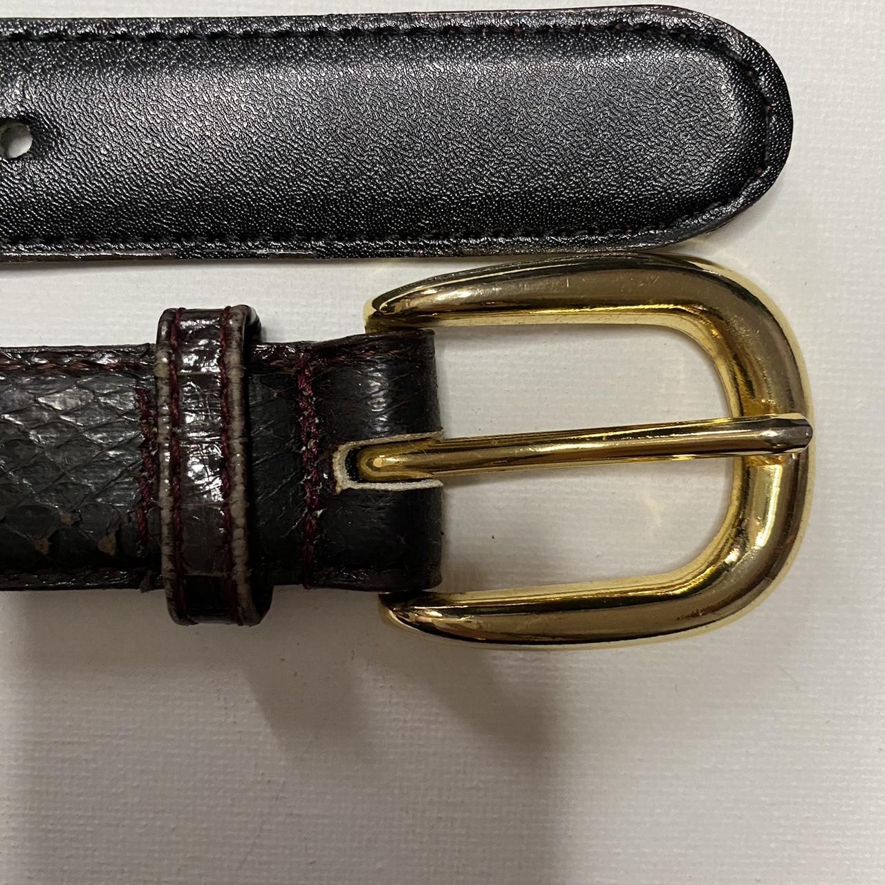 Beautiful genuine snakeskin belt. 31inches long fits... - Depop