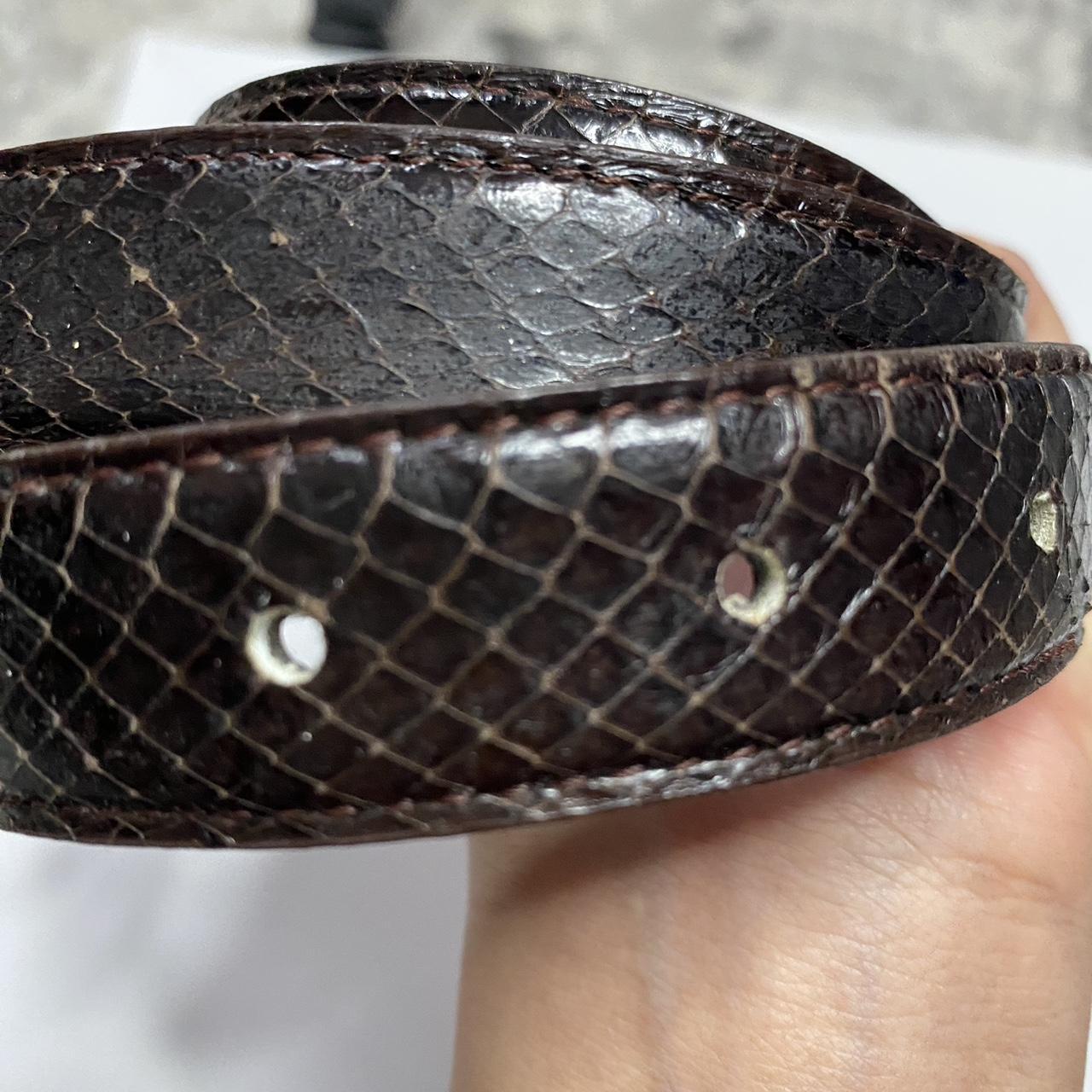 Beautiful genuine snakeskin belt. 31inches long fits... - Depop