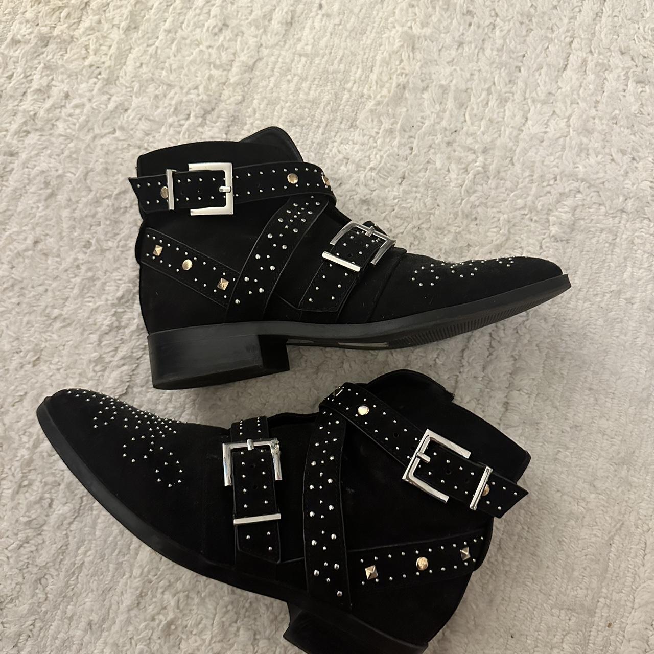 Studded angle boots Great condition Slight... - Depop