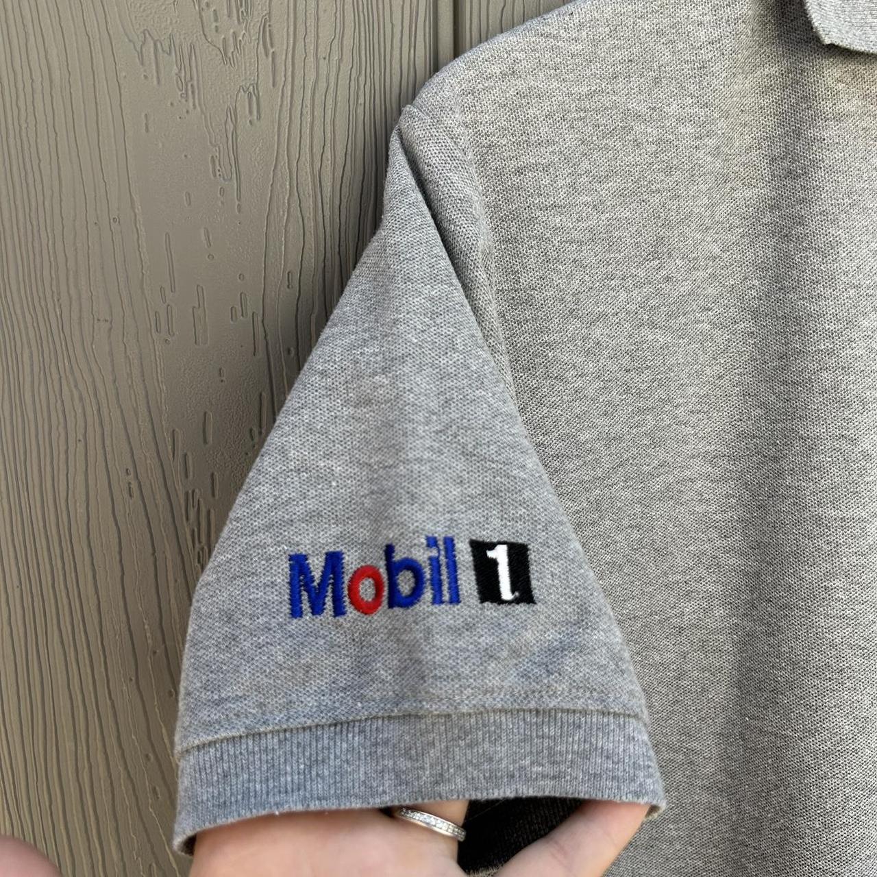 Vintage Mercedes Benz Mobil 1 polo shirt large black... - Depop