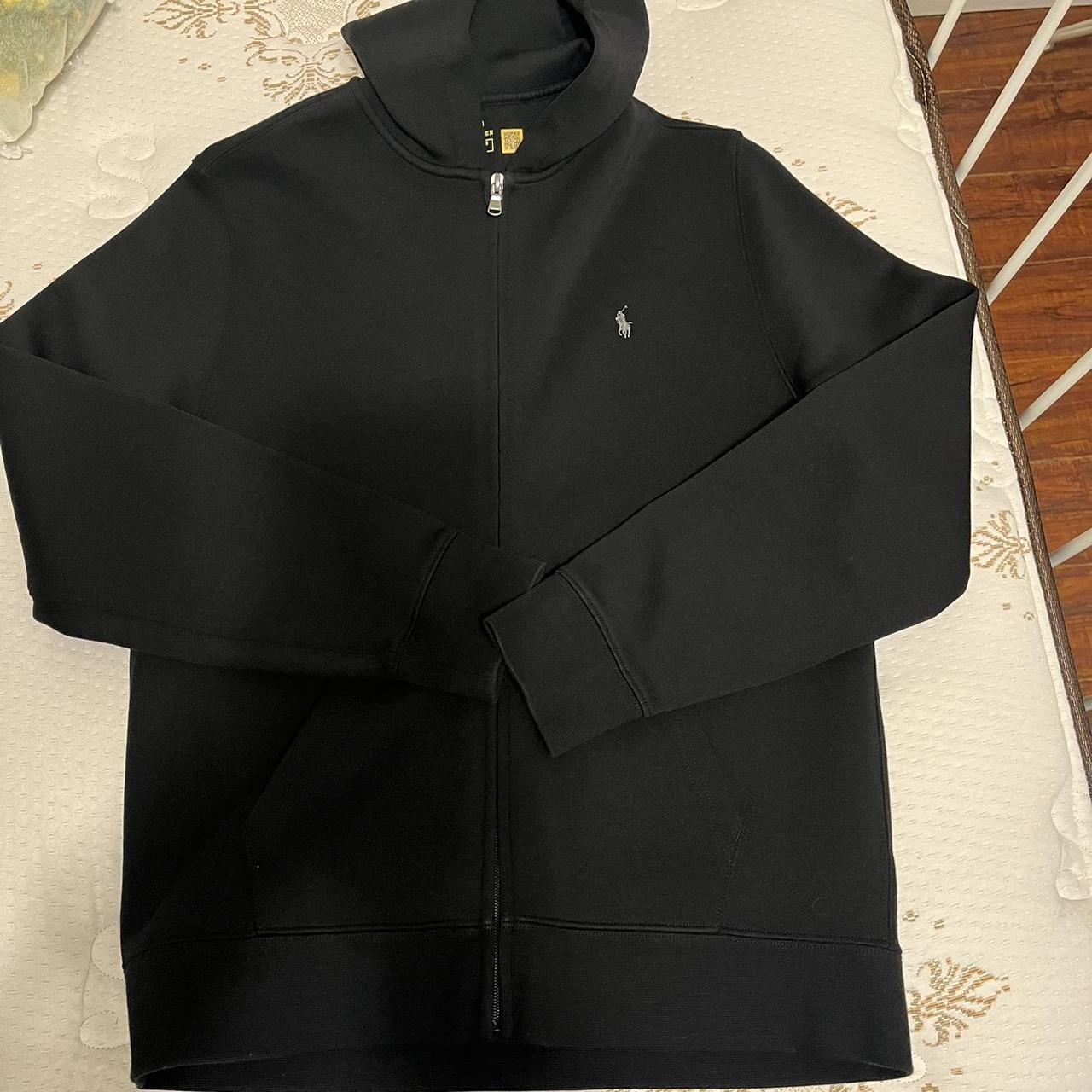 polo zip up hoodie size XL in big kids fits like s-m... - Depop