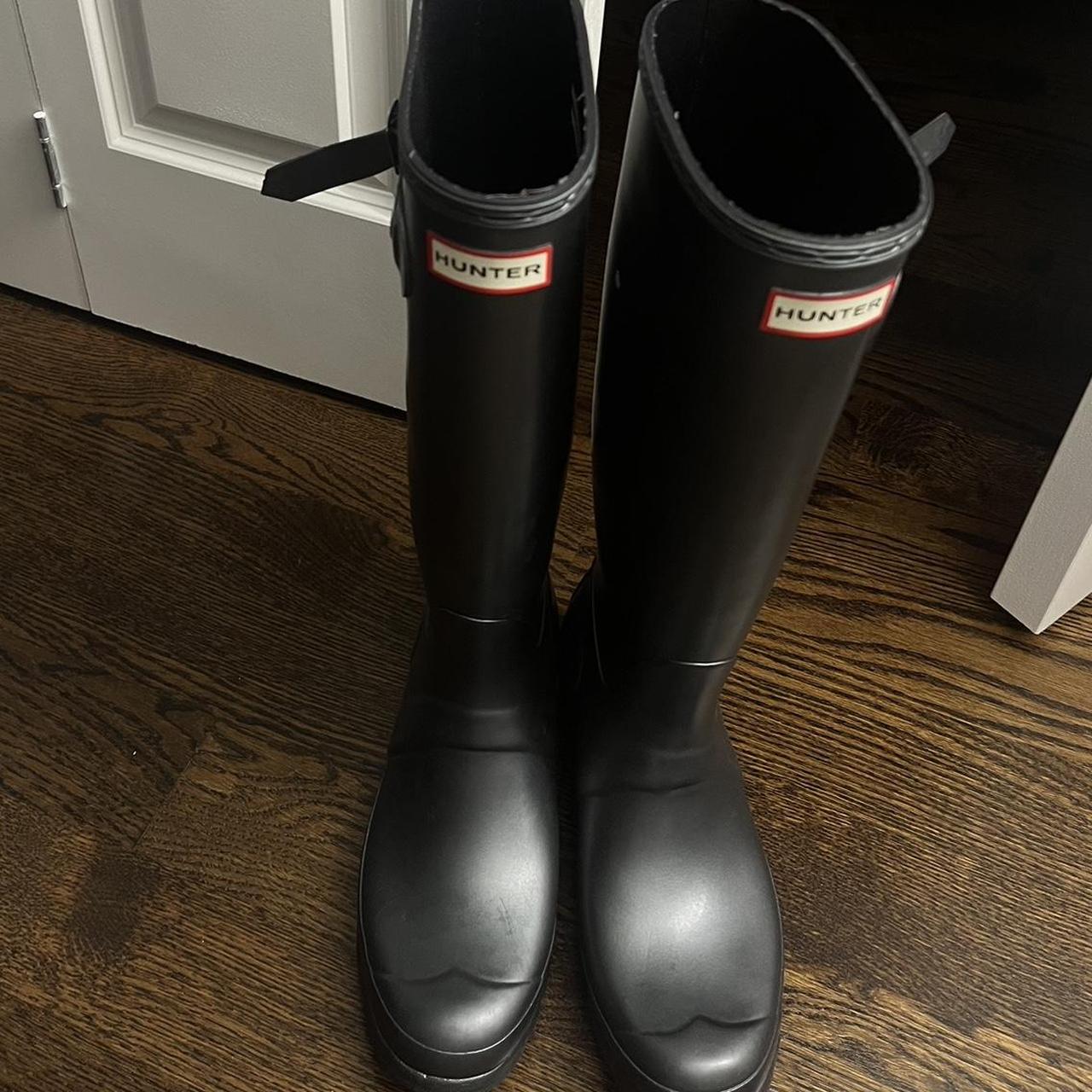 Dark Grey Knee-high hunter boots. Brand New Never... - Depop