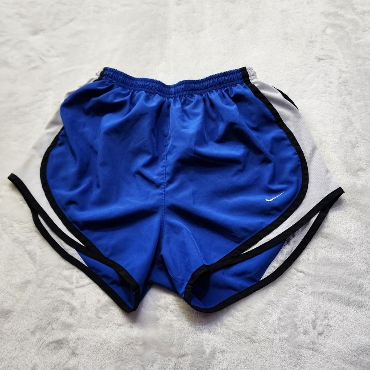 Nike Dri-Fit Women's Blue Athletic Running Shorts... - Depop