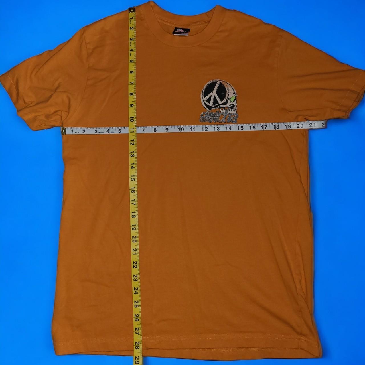 Gotcha Skull peace sign double sided tee, size... - Depop