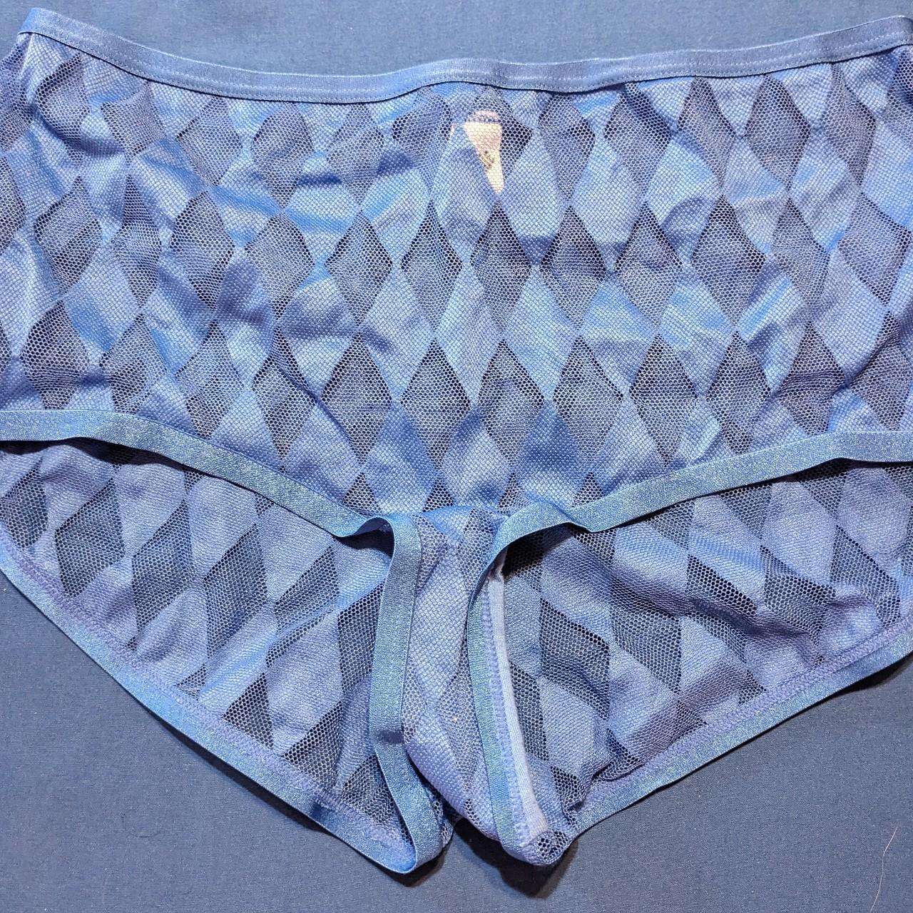 Parade brand blue mesh harlequin boyshorts Super... - Depop