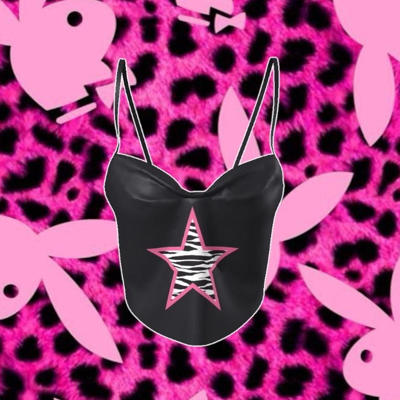 Y2k Pink Zebra Star Tank Top ☆ Made To Order Item Depop