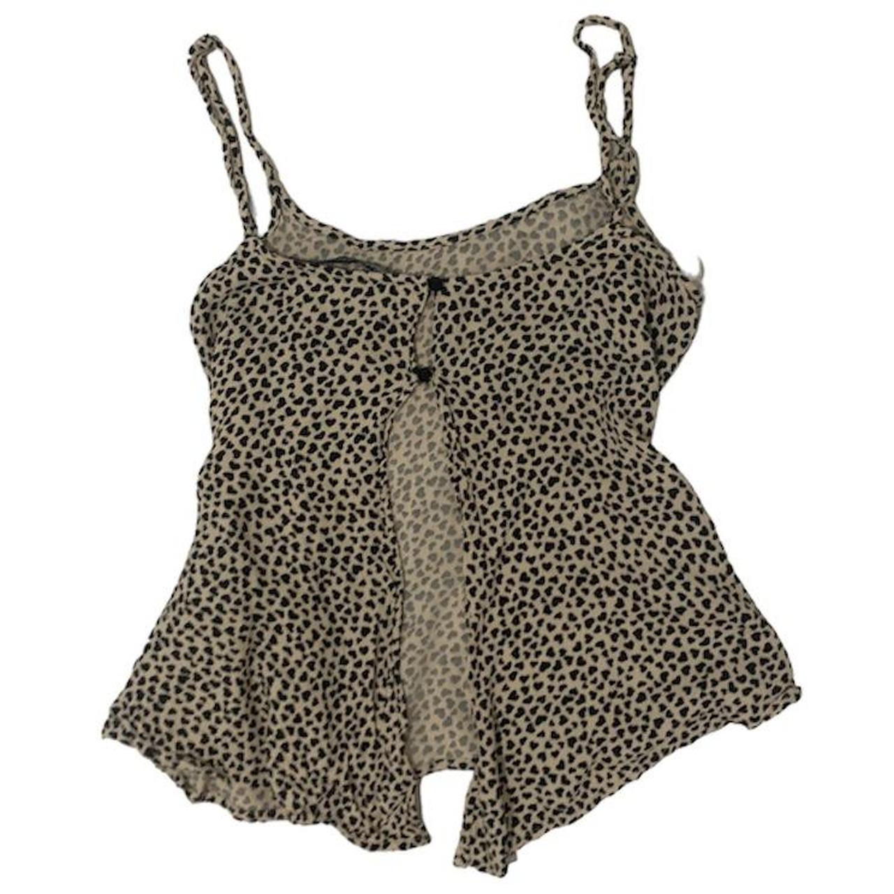 Cute Flowy Heart Print Tank Top Supposed To Be Worn Depop