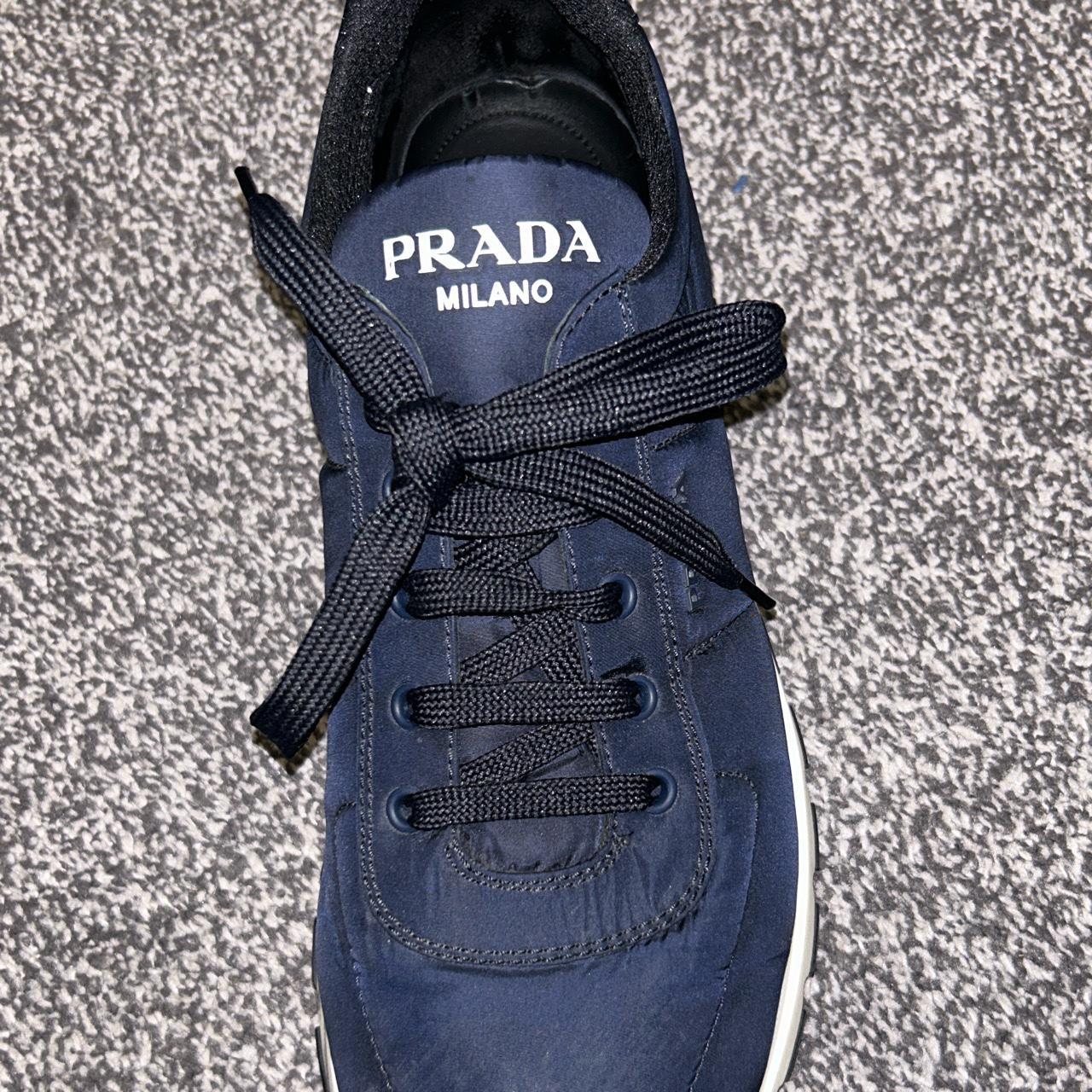 Men’s prada shoes Navy Size 10 Used (few scuff... - Depop