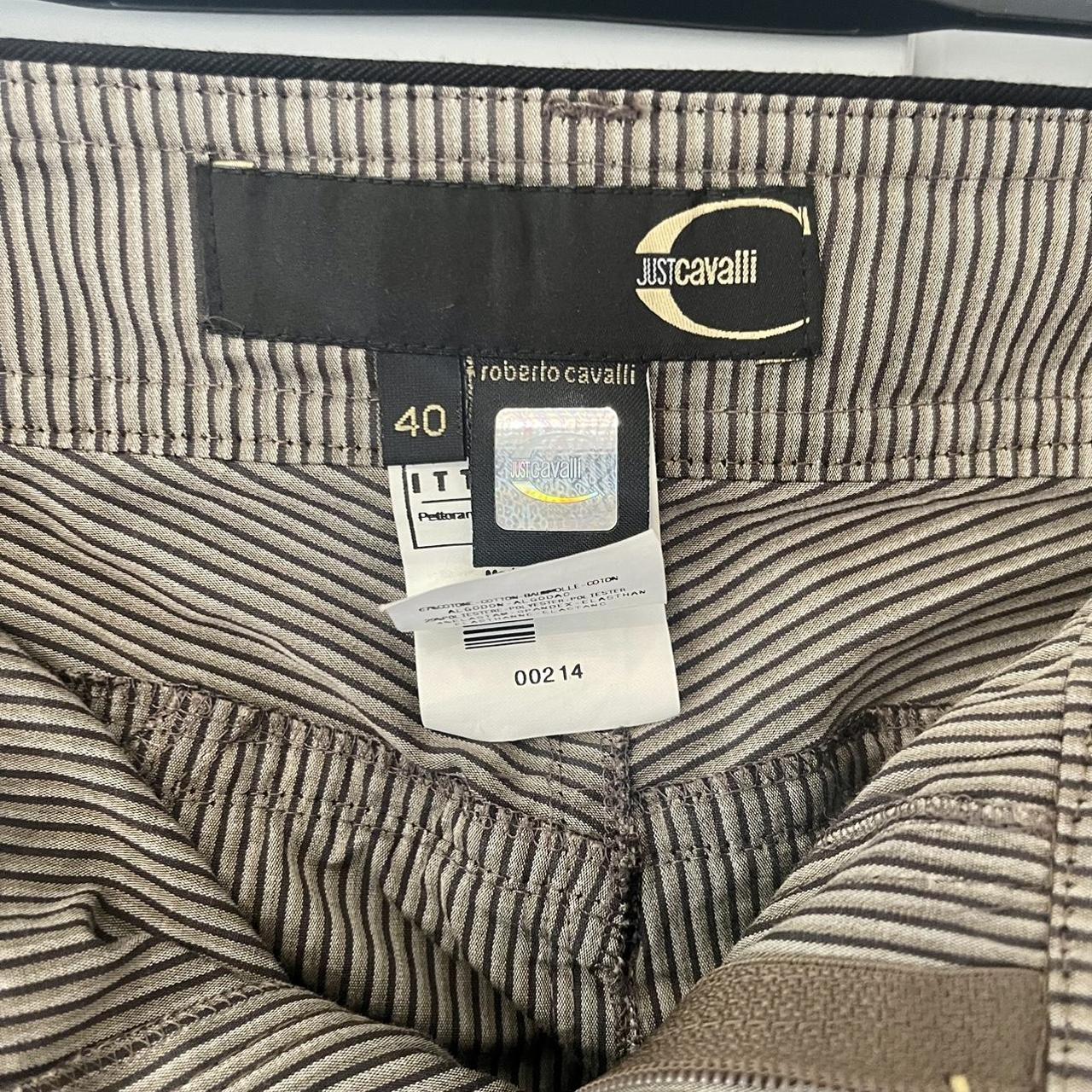 Roberto Cavalli Women's Brown and Cream Skirt | Depop