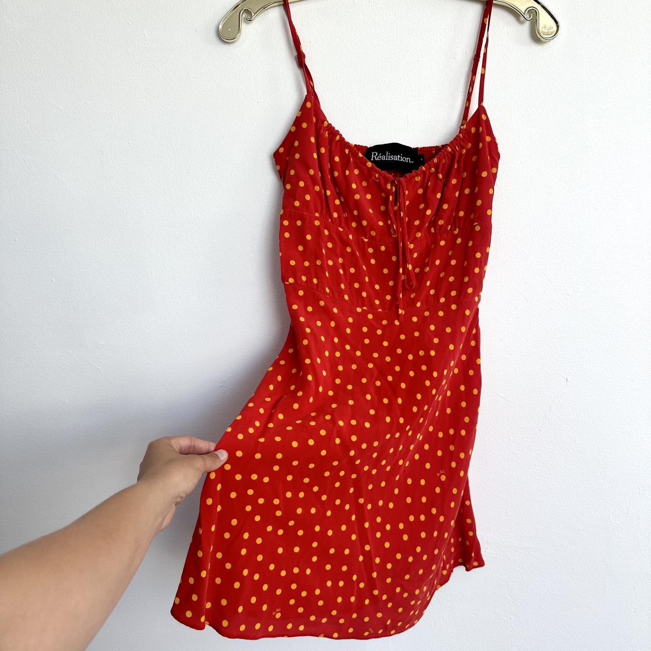 Realization Par The Inez Red and yellow polka dot... - Depop