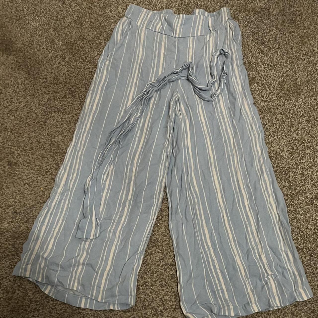 Striped float pants Belt included Size XS women’s - Depop