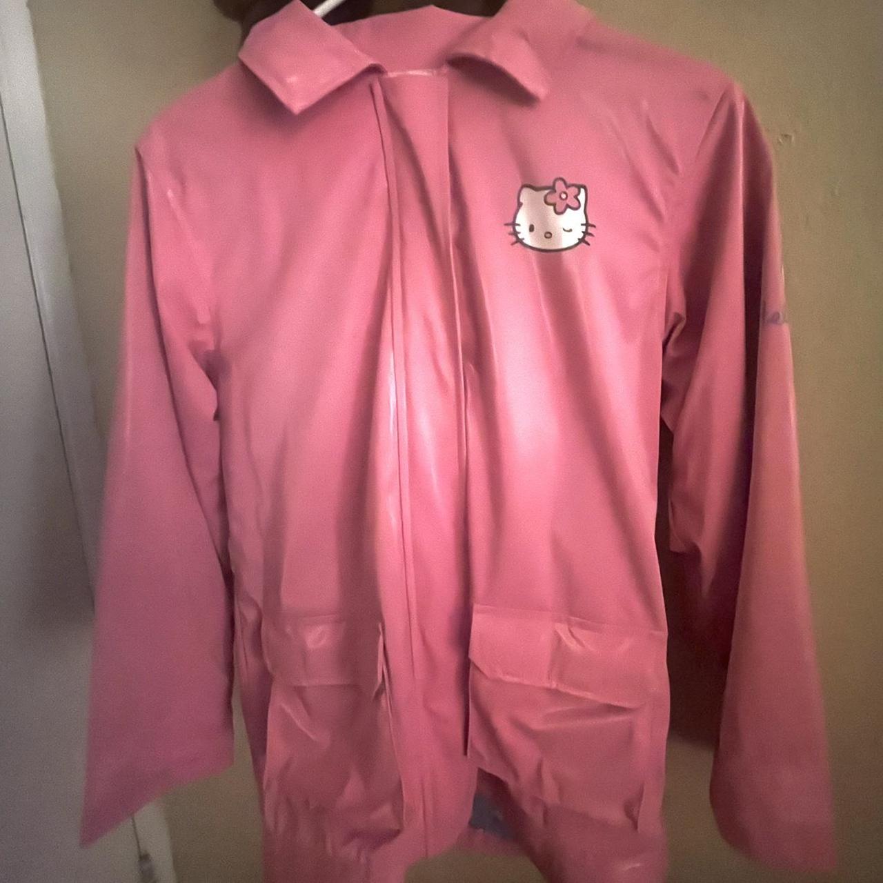 Hello kitty vintage raincoat, size M 10/12 shown on... - Depop