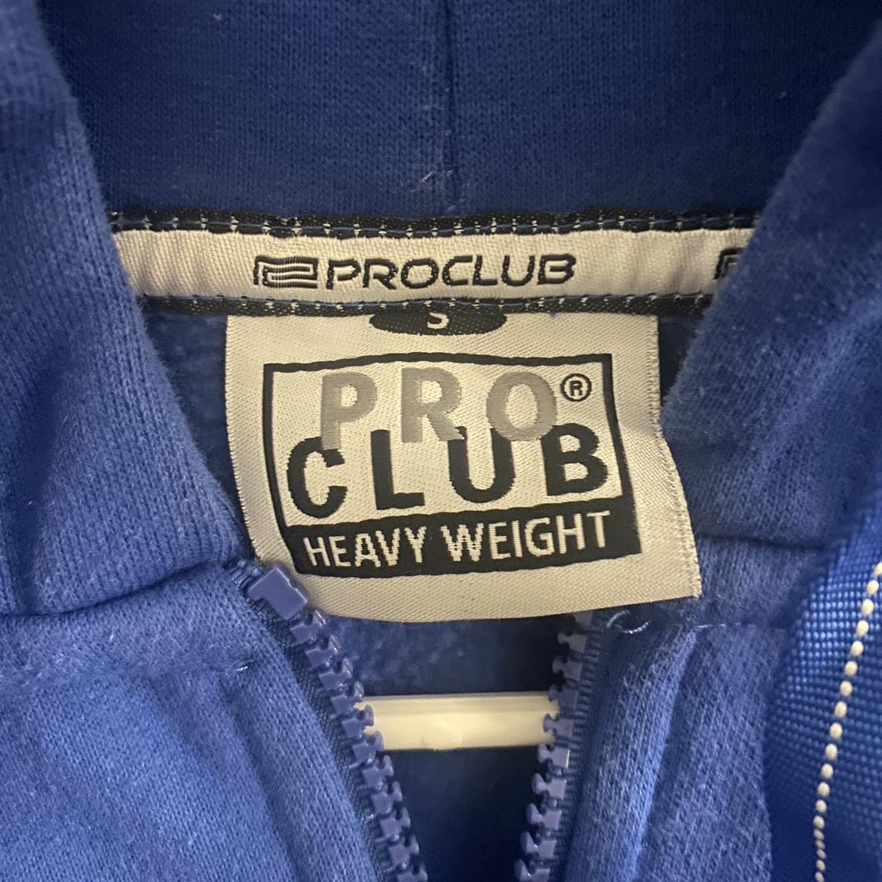 pro club royal blue zip up - Depop