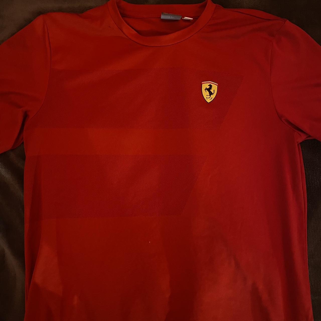 Large Red Ferrari Shirt (THRIFTED!!) - Depop