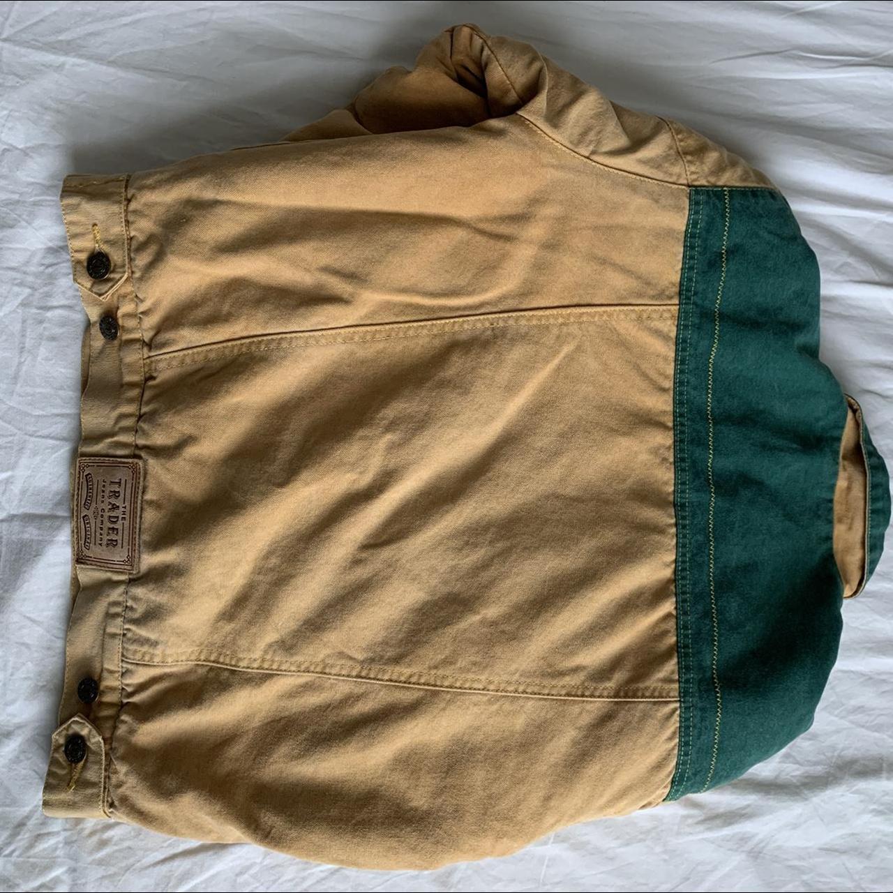 Vintage Traders jacket in yellow and green Says Age... - Depop