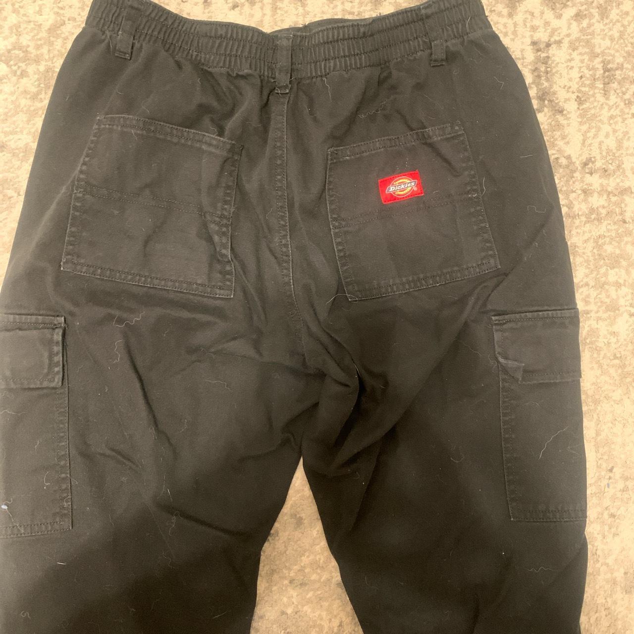 Small Black Dickies Cargo Pants. Pockets back and... - Depop