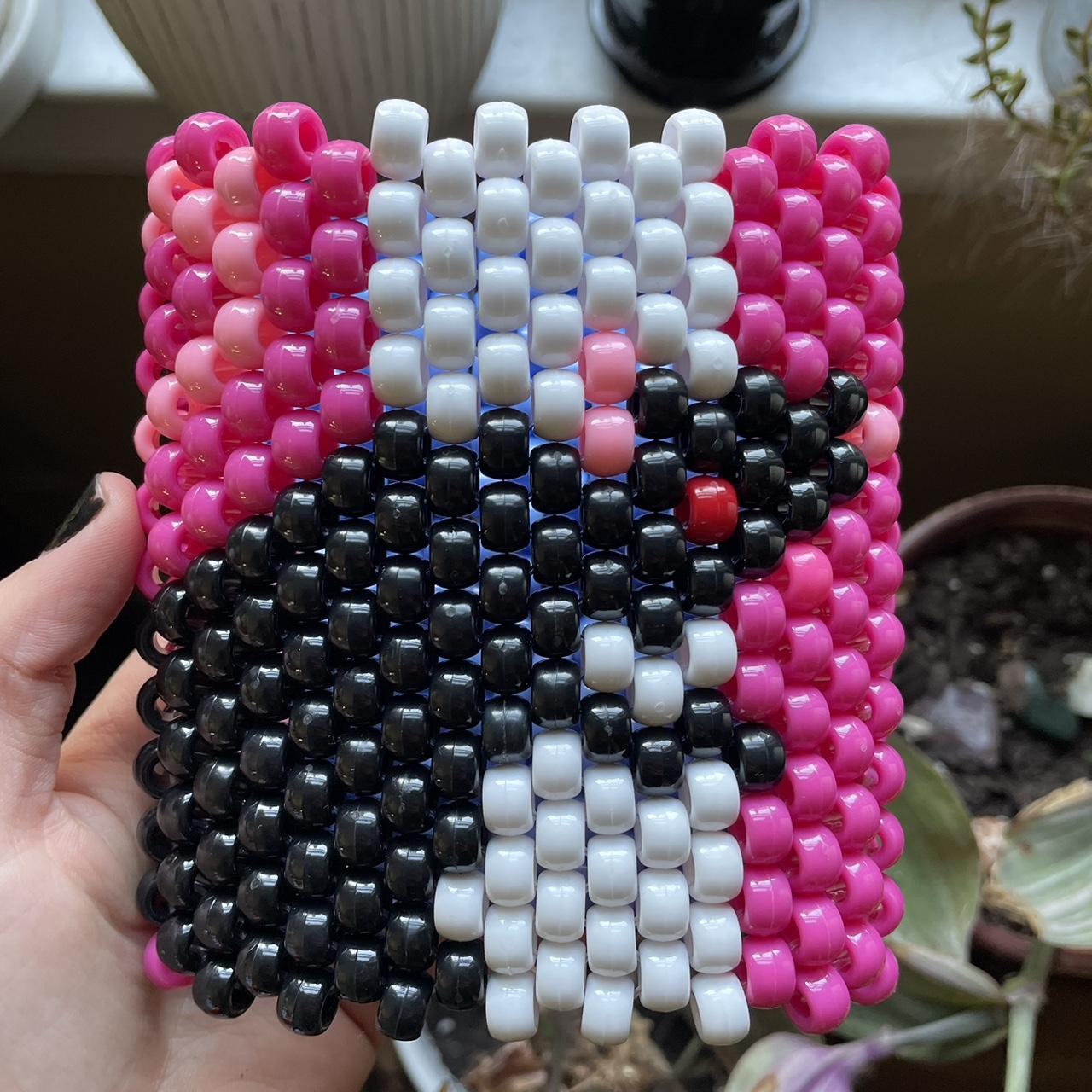 Trans Rat Kandi Cuff! Done in peyote stitch. #kandi... - Depop