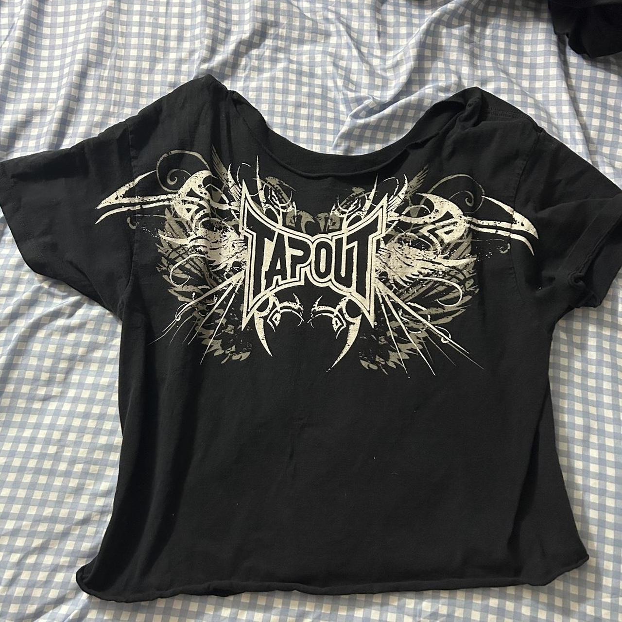 off the shoulder tapout tee #tapout #affliction... - Depop