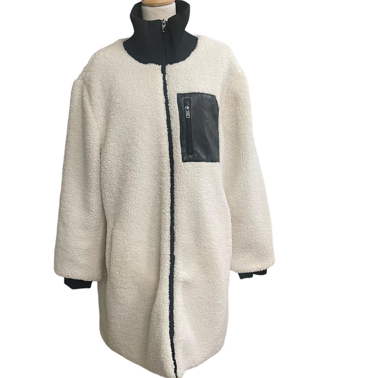 NVLT Berber Coat Trimmed With Vegan Patch... - Depop