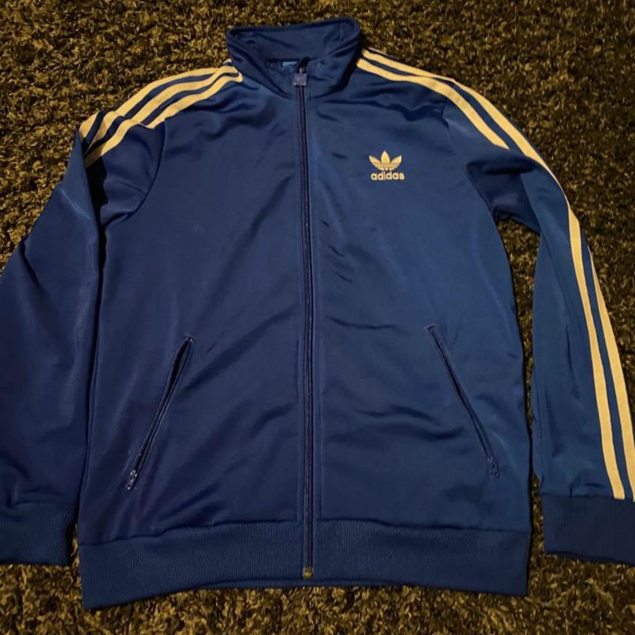 Adidas track suit zip up jacket - Depop