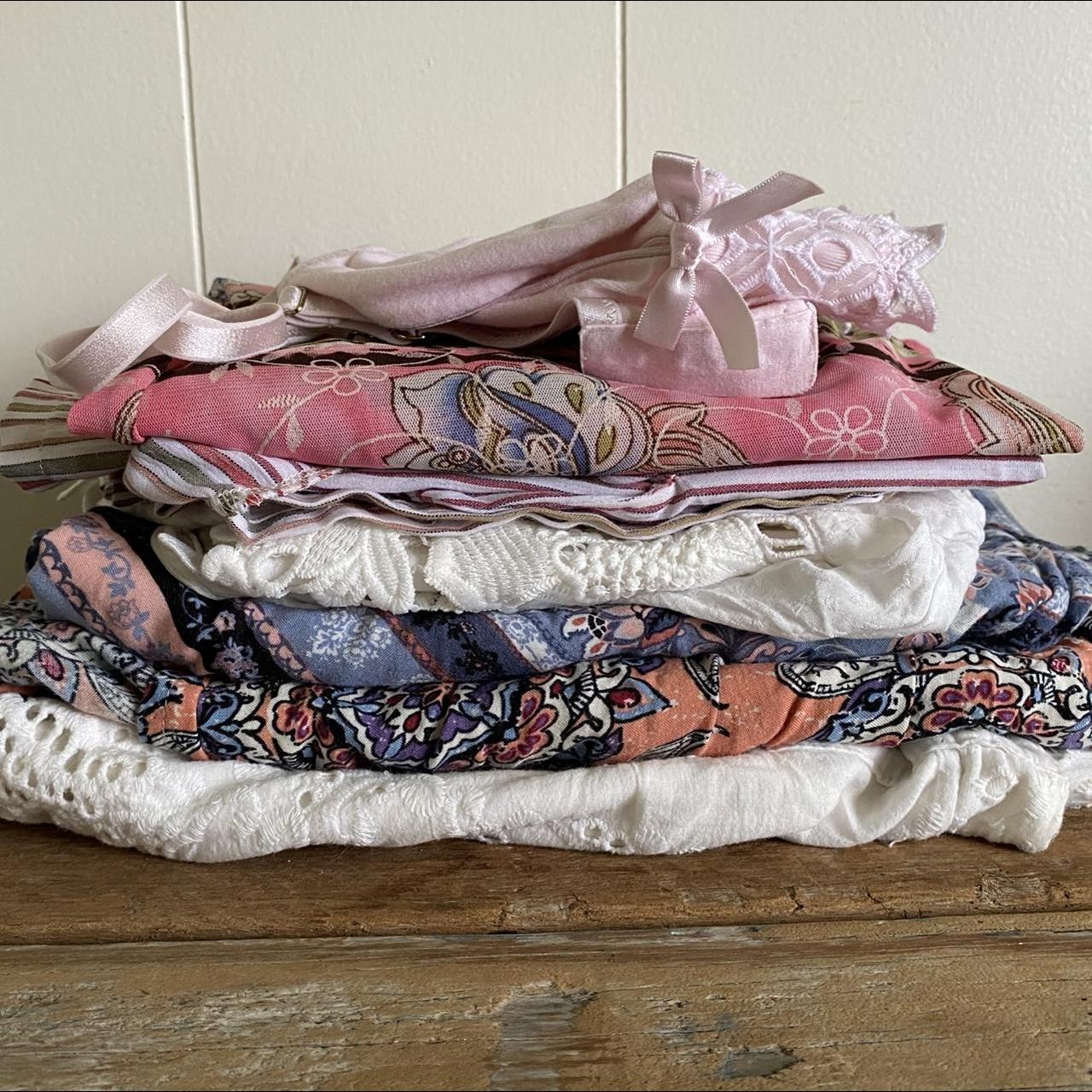 Boho bundle • pink blue and white • free shipping... - Depop