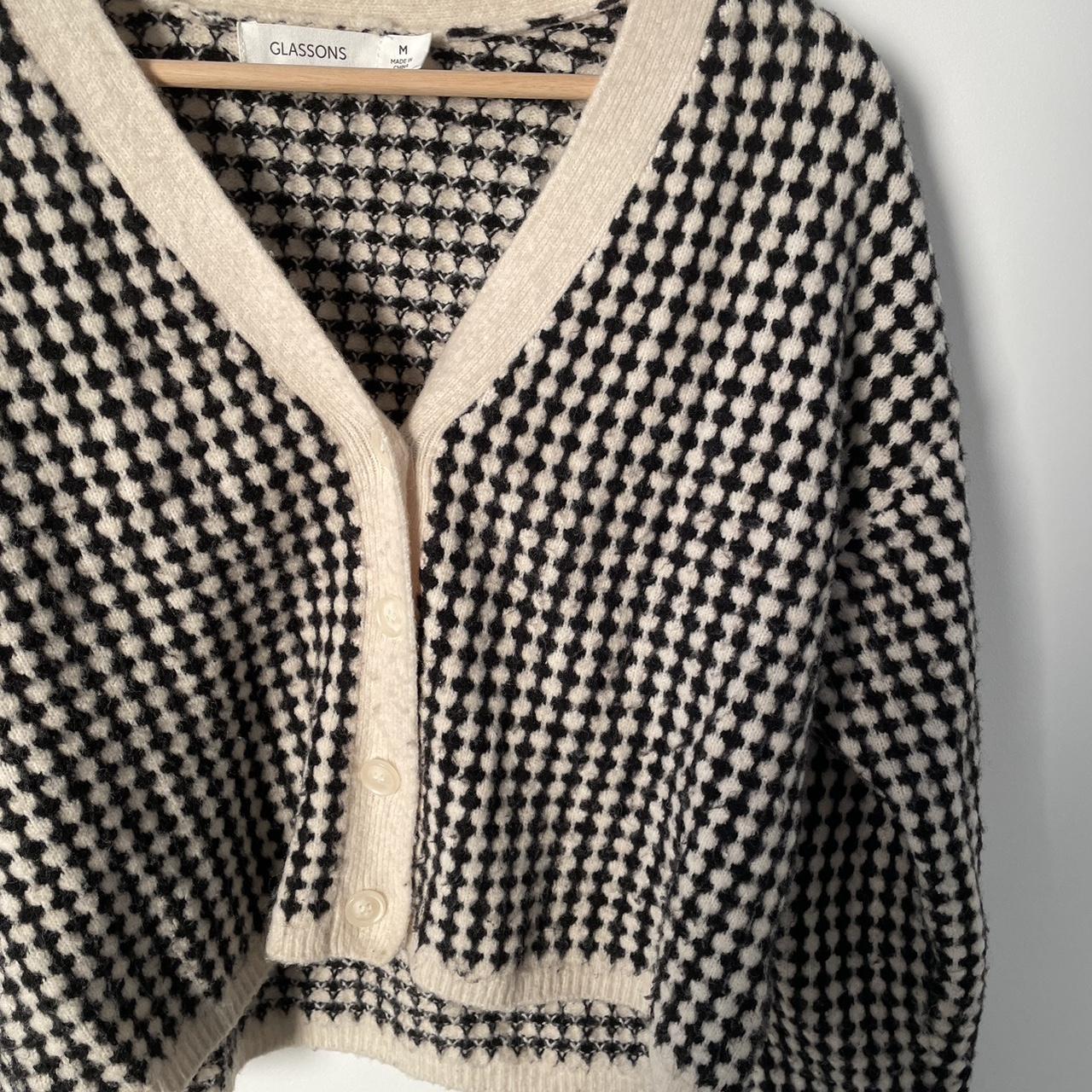 Glassons check cropped cardigan size M. - Depop